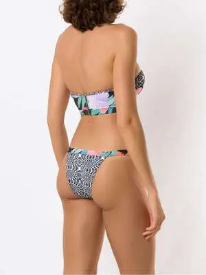 AMIR SLAMA Print Hibiscus Geometric Bikini Set