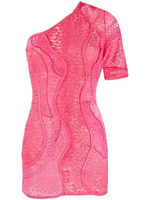 Stella McCartney One-shoulder Lace Mini Dress