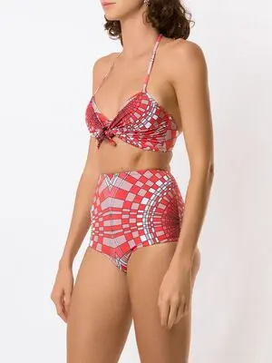 AMIR SLAMA Geometric Print Bikini Set