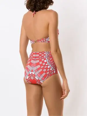 AMIR SLAMA Geometric Print Bikini Set