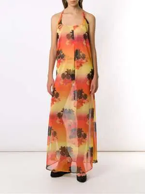 AMIR SLAMA Printed Maxi Dress