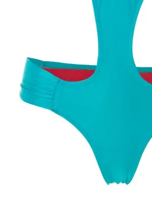 AMIR SLAMA Draped Cut-out One-piece - Blue