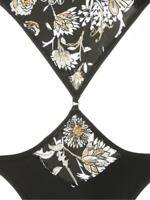 AMIR SLAMA Floral Embroidered One-piece