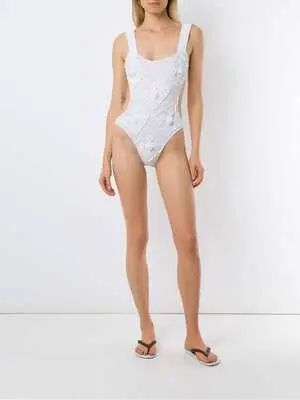 AMIR SLAMA Beading Cut-out One-piece