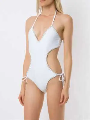 AMIR SLAMA Tie Cut-out One-piece