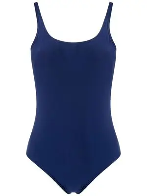 AMIR SLAMA Plunging Back One-piece - Blue