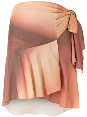 AMIR SLAMA Paneled Gradient Wrap Skirt