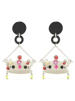 AMIR SLAMA Coroa Earrings - Black