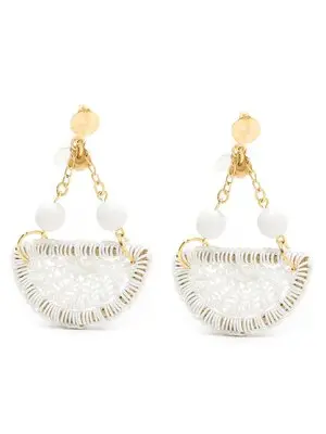 AMIR SLAMA Crochet Earrings - White