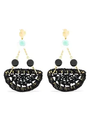 AMIR SLAMA Crochet Earrings - Black