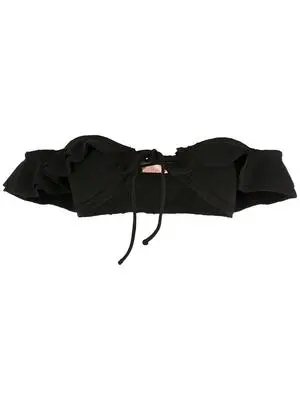 CLUBE BOSSA Hopi Ruffled Bikini Top - Black