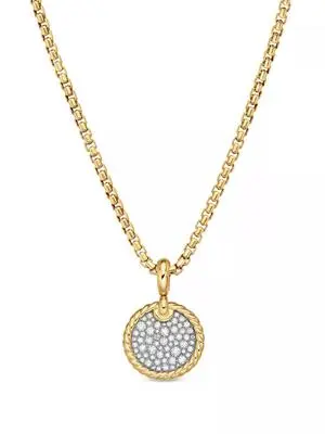 David Yurman 18kt Yellow Dy Elements Diamond Pendant - Gold