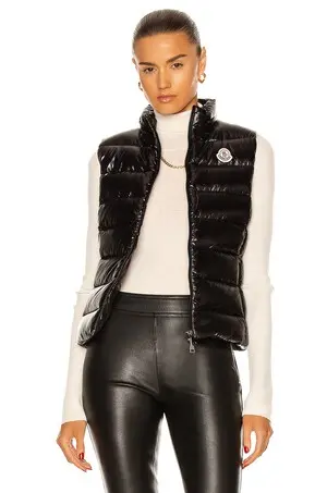 Moncler Ghany Puffer Gilet Vest - Black