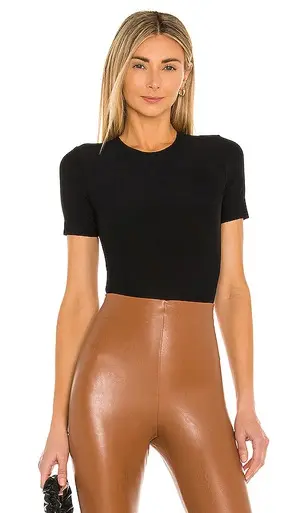 Commando Butter Short Sleeve Bodysuit - Black