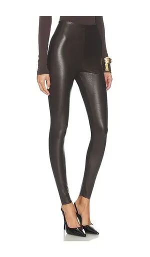 Commando Faux Leather Legging In Brown - Espresso