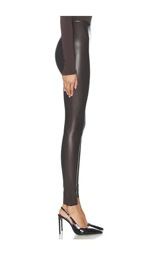 Commando Faux Leather Legging In Brown - Espresso