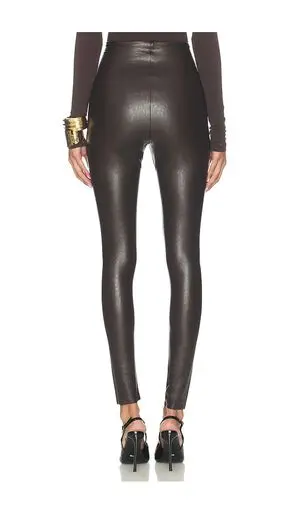 Commando Faux Leather Legging In Brown - Espresso