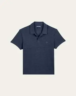 Vilebrequin Pyramid Linen Polo Shirt - Navy