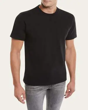 FRAME Heavyweight Cotton Crewneck Classic Fit T-shirt - Black