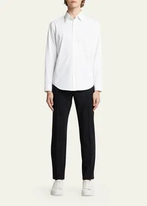Theory Sylvain Shirt In Structure Knit Atlantic