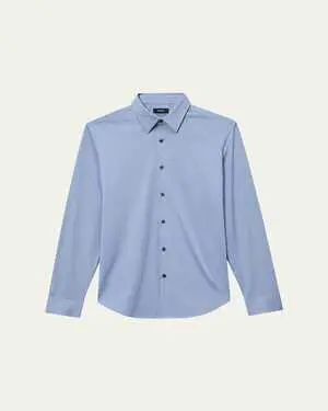 Theory Sylvain Shirt In Structure Knit Rainstorm