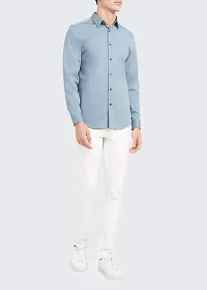 Theory Sylvain Shirt In Structure Knit Trooper