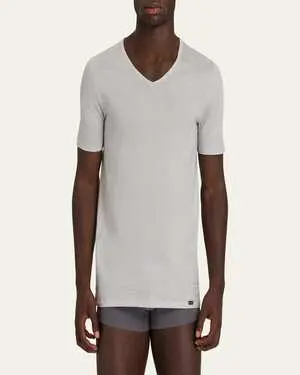 Hanro Ultralight Cotton V-neck T-shirt - White