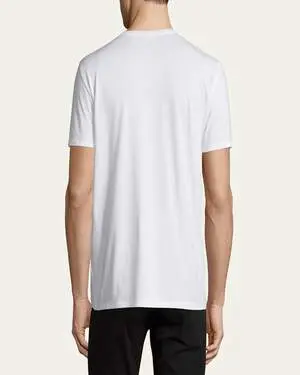 Vince Short-sleeve V-neck Jersey T-shirt, Gray - Optic White