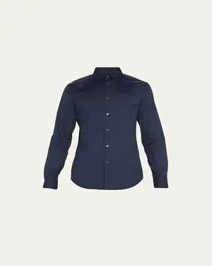 Theory Sylvain Tailored-fit Sport Shirt - Eclipse