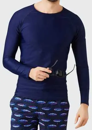 Vilebrequin Crewneck Surf Shirt Blue Marine