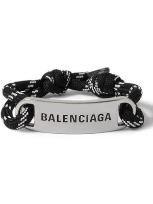 Balenciaga Silver-plated And Cord Bracelet
