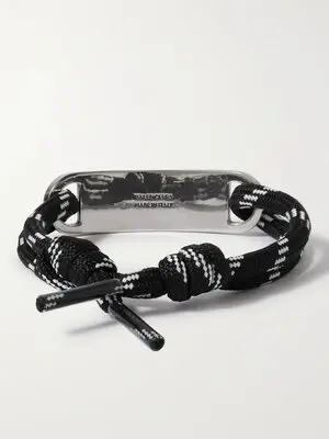 Balenciaga Silver-plated And Cord Bracelet