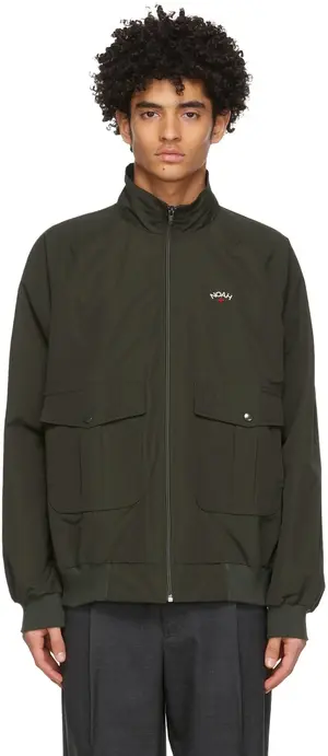 NOAH Noah Khaki Utility Windbreaker Jacket - Green