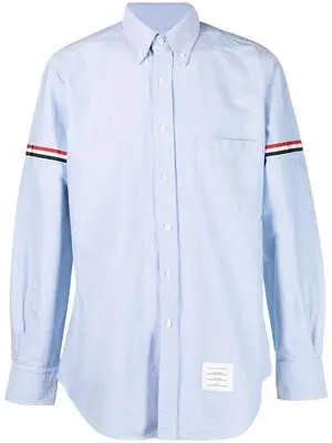 Thom Browne Grosgrain Armband Oxford Shirt - Blue