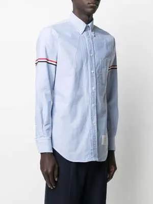 Thom Browne Grosgrain Armband Oxford Shirt - Blue