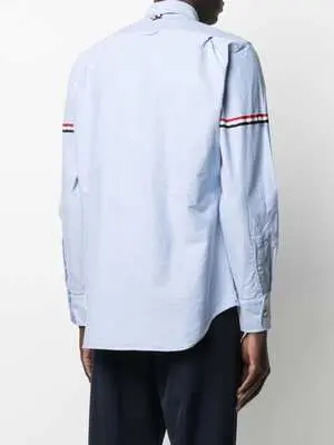 Thom Browne Grosgrain Armband Oxford Shirt - Blue