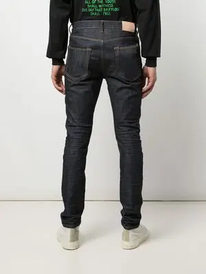 PURPLE BRAND Mid-rise Tapered Jeans - Black