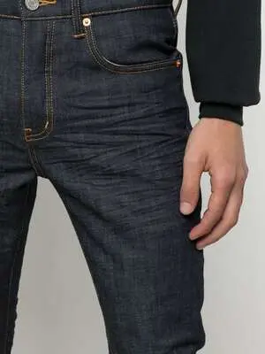 PURPLE BRAND Mid-rise Tapered Jeans - Black