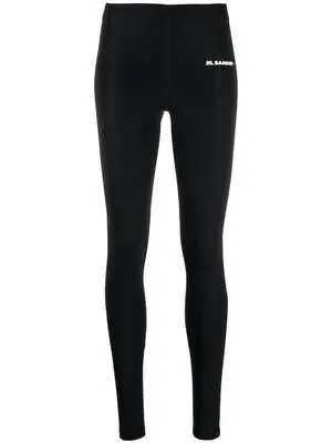 JIL SANDER Logo-print Leggings - Black