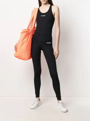JIL SANDER Logo-print Leggings - Black