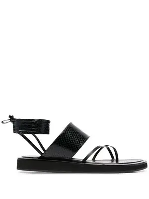 Paris Texas Lizard-effect Leather Sandals