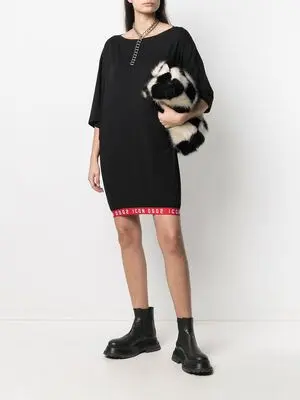 Dsquared2 Logo Trim Maxi T-shirt Dress