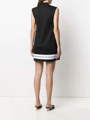 Palm Angels Logo Print Flared Mini Dress