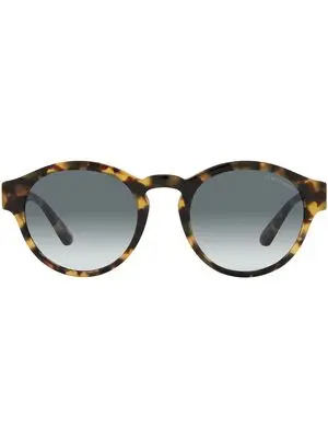 Giorgio Armani Tortoiseshell-effect Round-frame Sunglasses