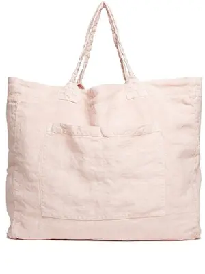 ONCE MILANO Linen Tote - Pink