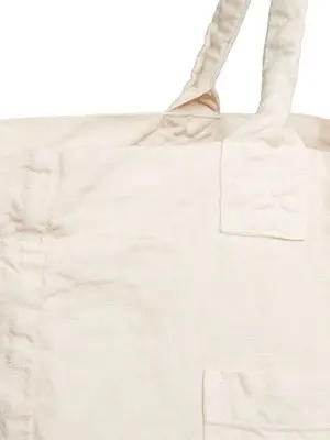 ONCE MILANO Linen Weekend Tote - Neutrals