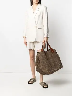 IBELIV Ribbed Tote Bag