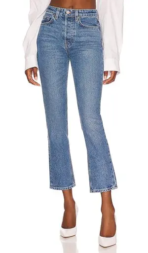 GRLFRND Karolina High-rise Straight Crop Jeans - Golden Gate