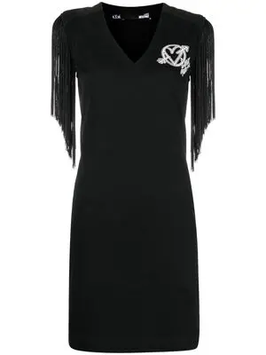 Moschino Fringed-edge V-neck Dress