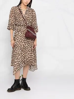Liu Jo Leopard Print Midi Dress